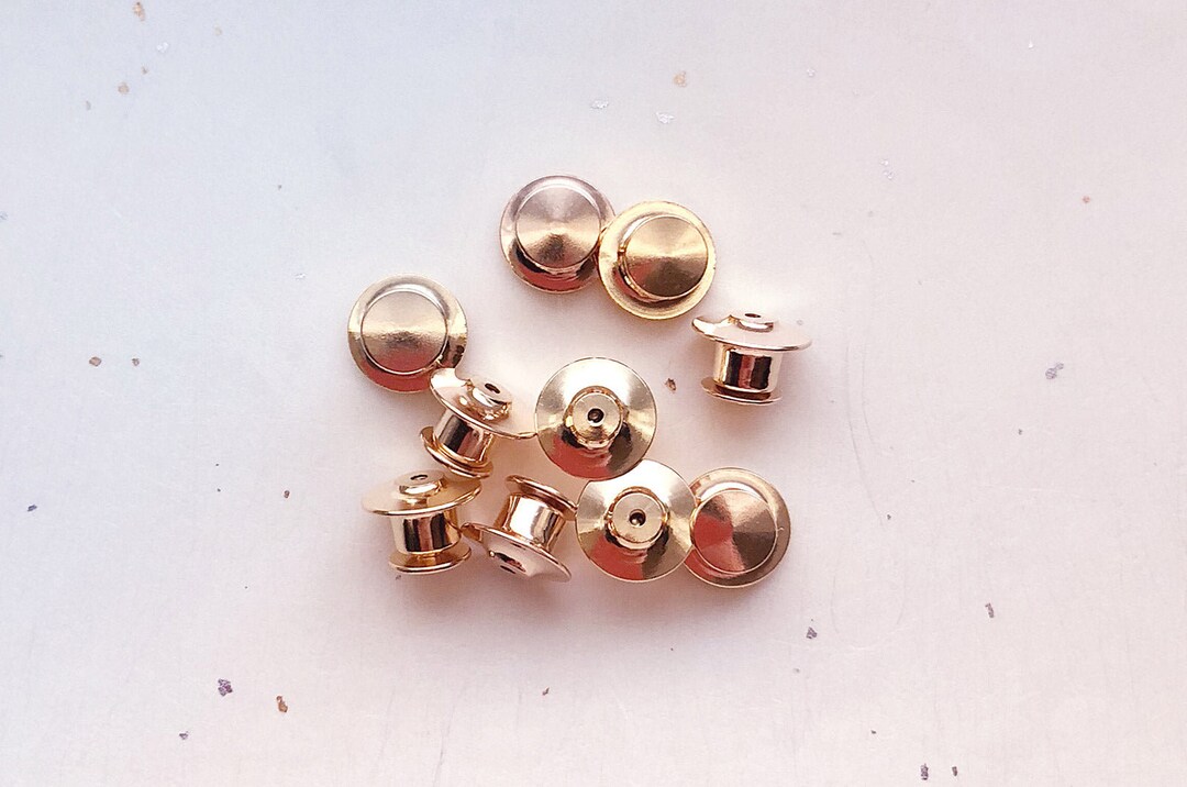 Pack of 10 Gold Locking Pin Backs for Enamel Pins - Etsy