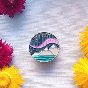 Aurora Borealis Duochrome Enamel Pin - Etsy