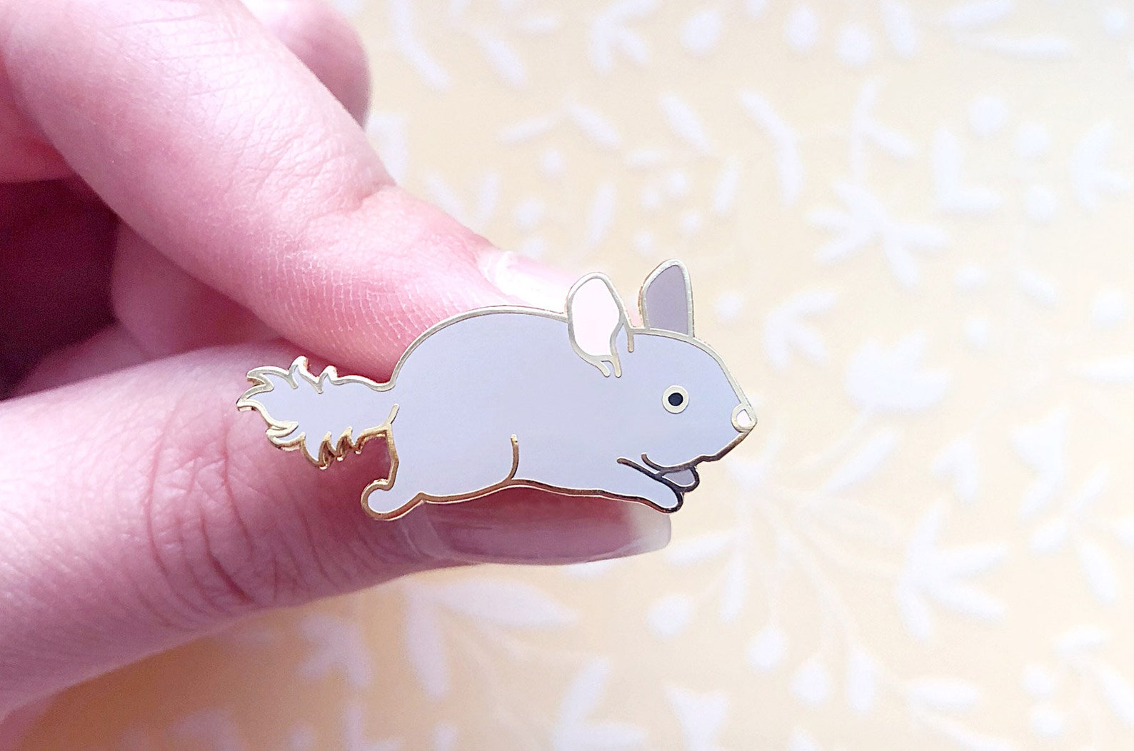 Running Chibi Chinchilla Enamel Pin - Etsy