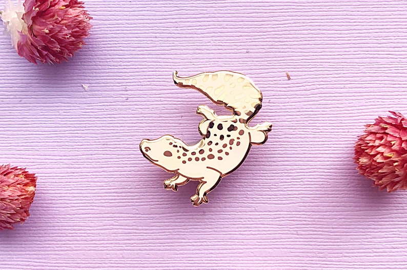 Chibi Leopard Gecko Enamel Pin - Etsy UK