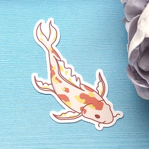 Pink Koi Fish Vinyl Sticker - Etsy