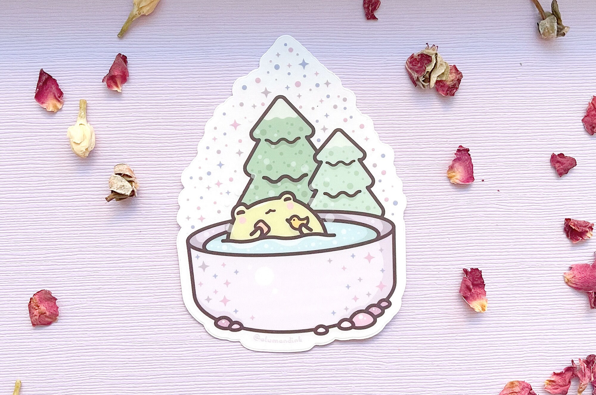 Frog Bath Clear Vinyl Sticker | Etsy