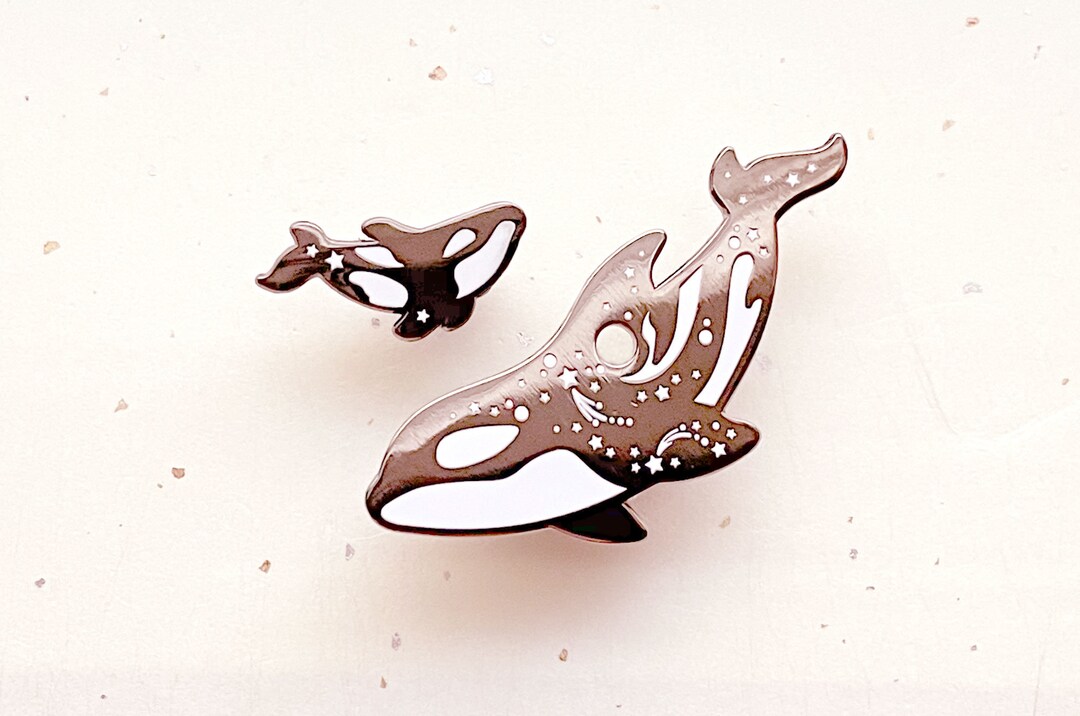 Singularity Orca Mother and Calf Enamel Pin Set - Etsy