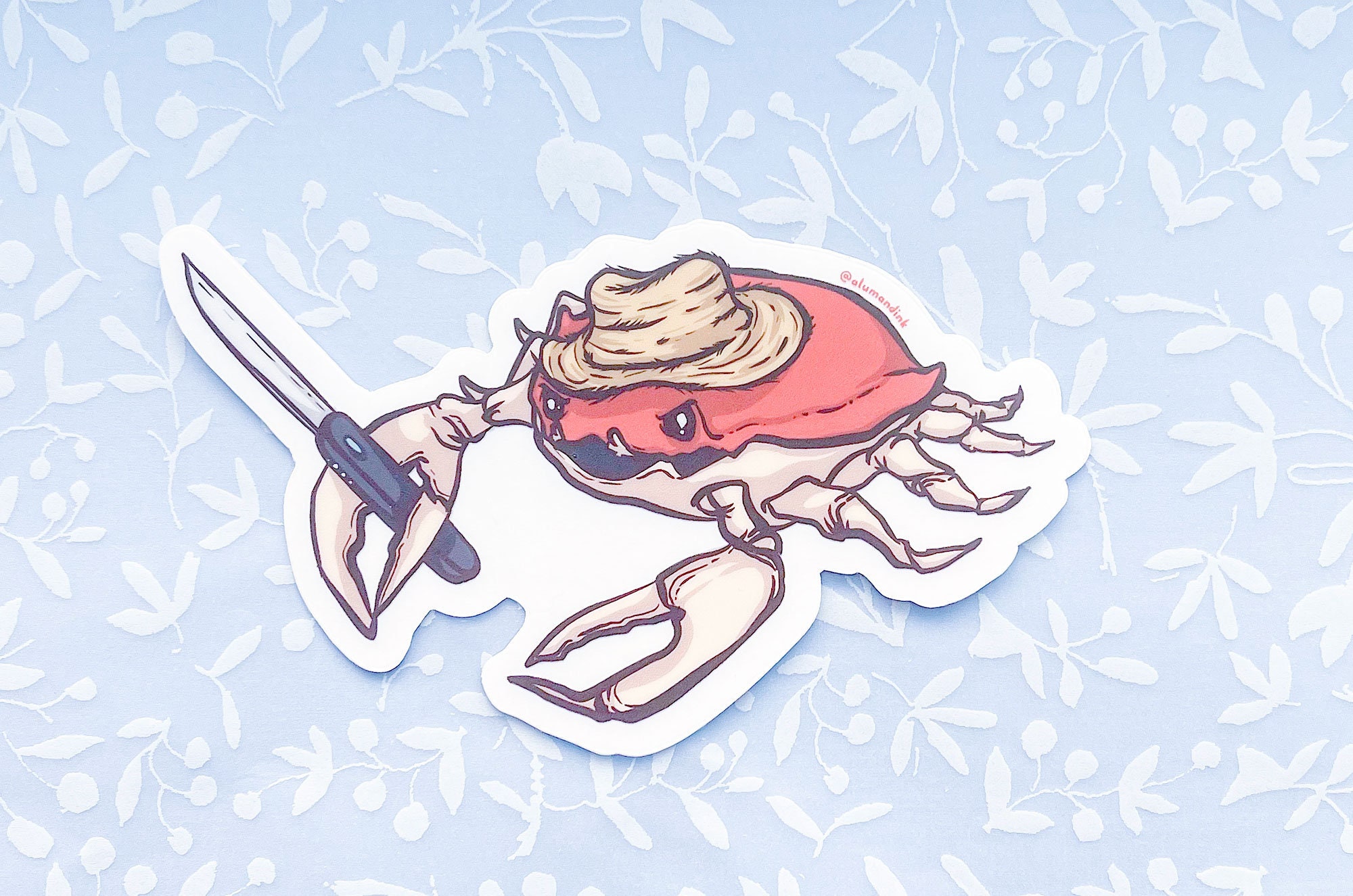Stabby Crabby Clear Vinyl Sticker - Etsy