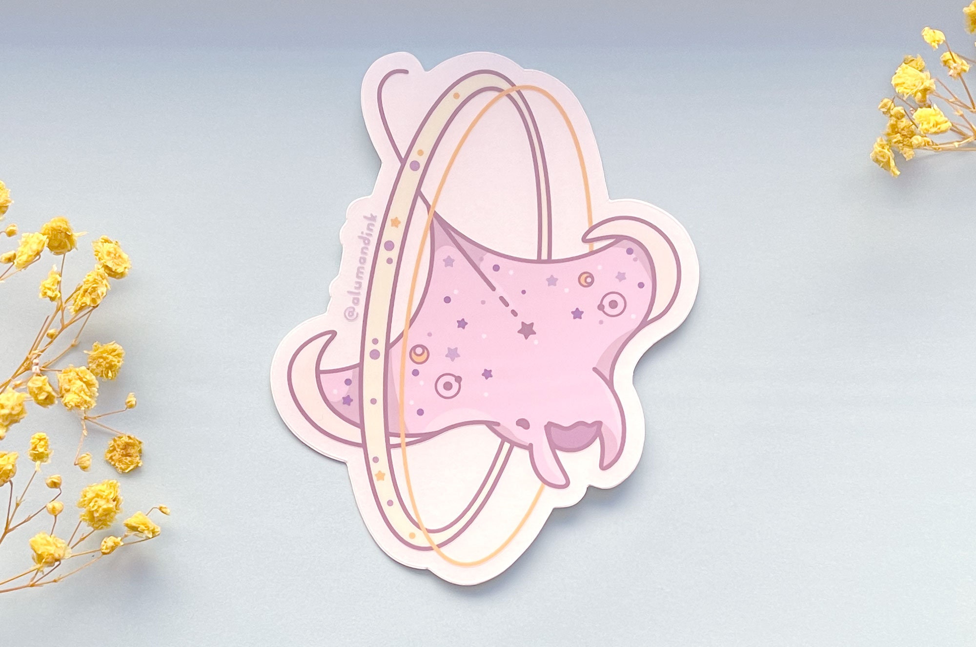 Cosmic Manta Ray Clear Vinyl Sticker - Etsy