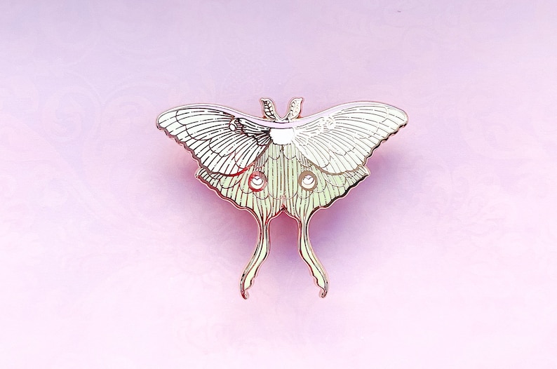 Luna Moth Enamel Pin - Etsy