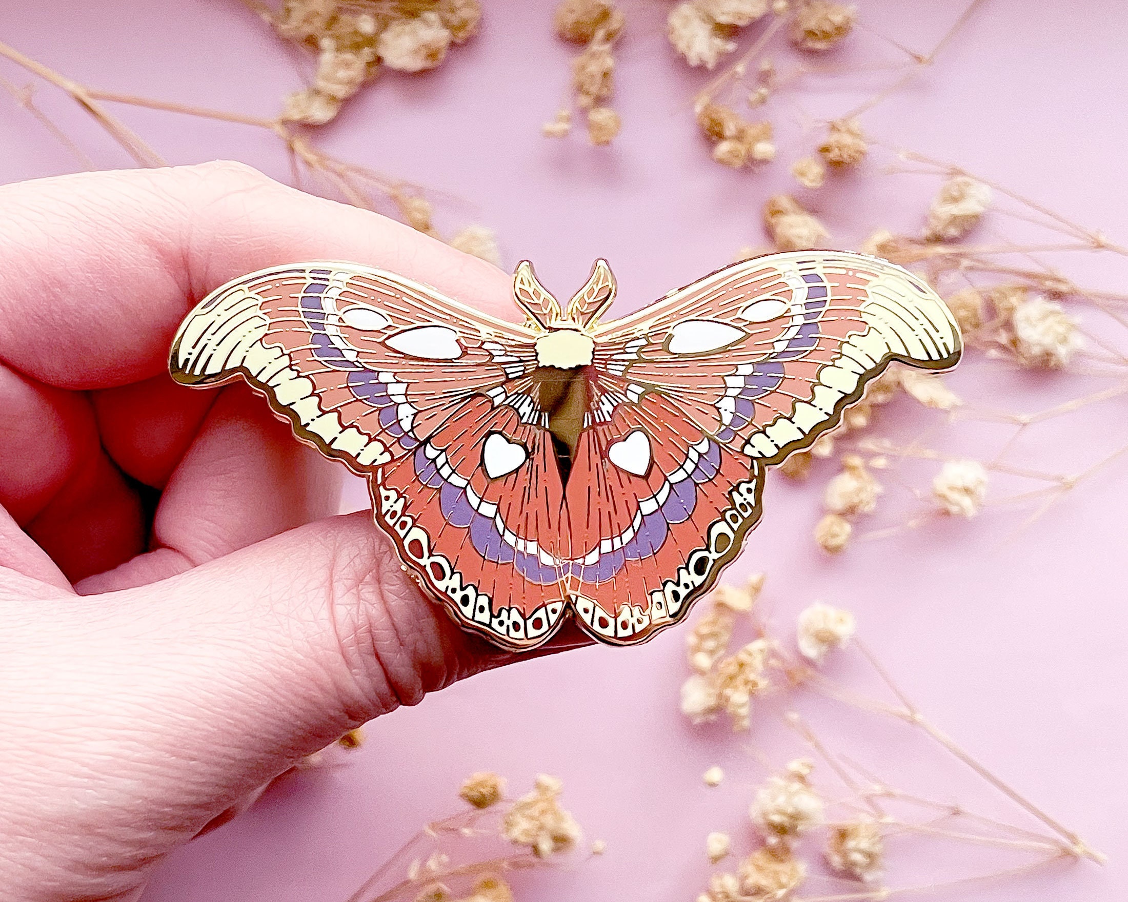 Atlas Moth Enamel Pin - Etsy