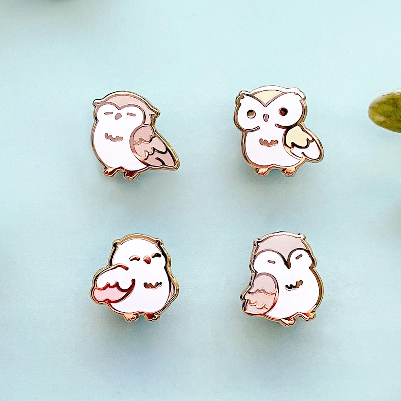Enamel Bird Pins Set - Etsy