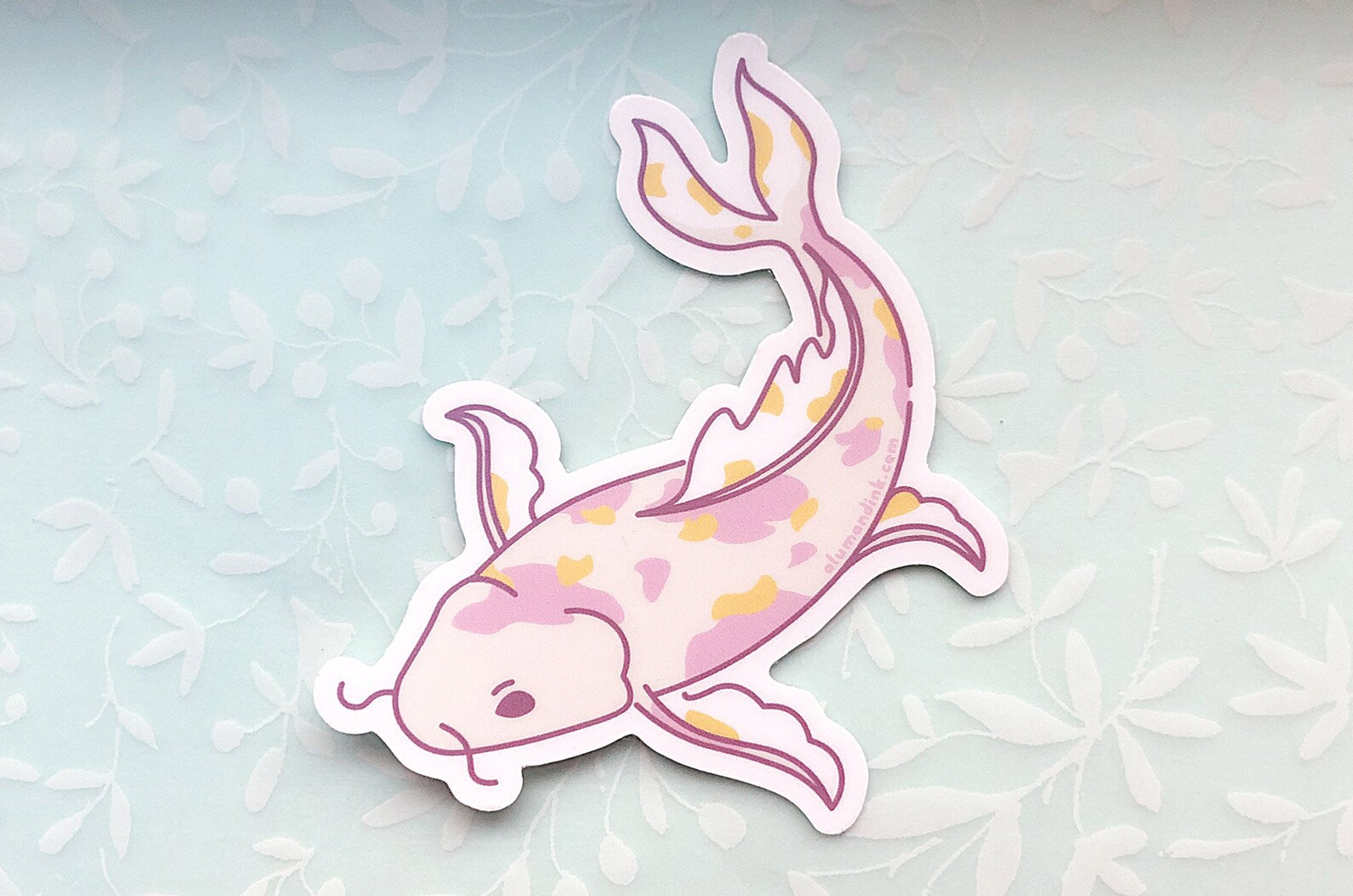 Pastel Koi Fish Vinyl Sticker | Etsy