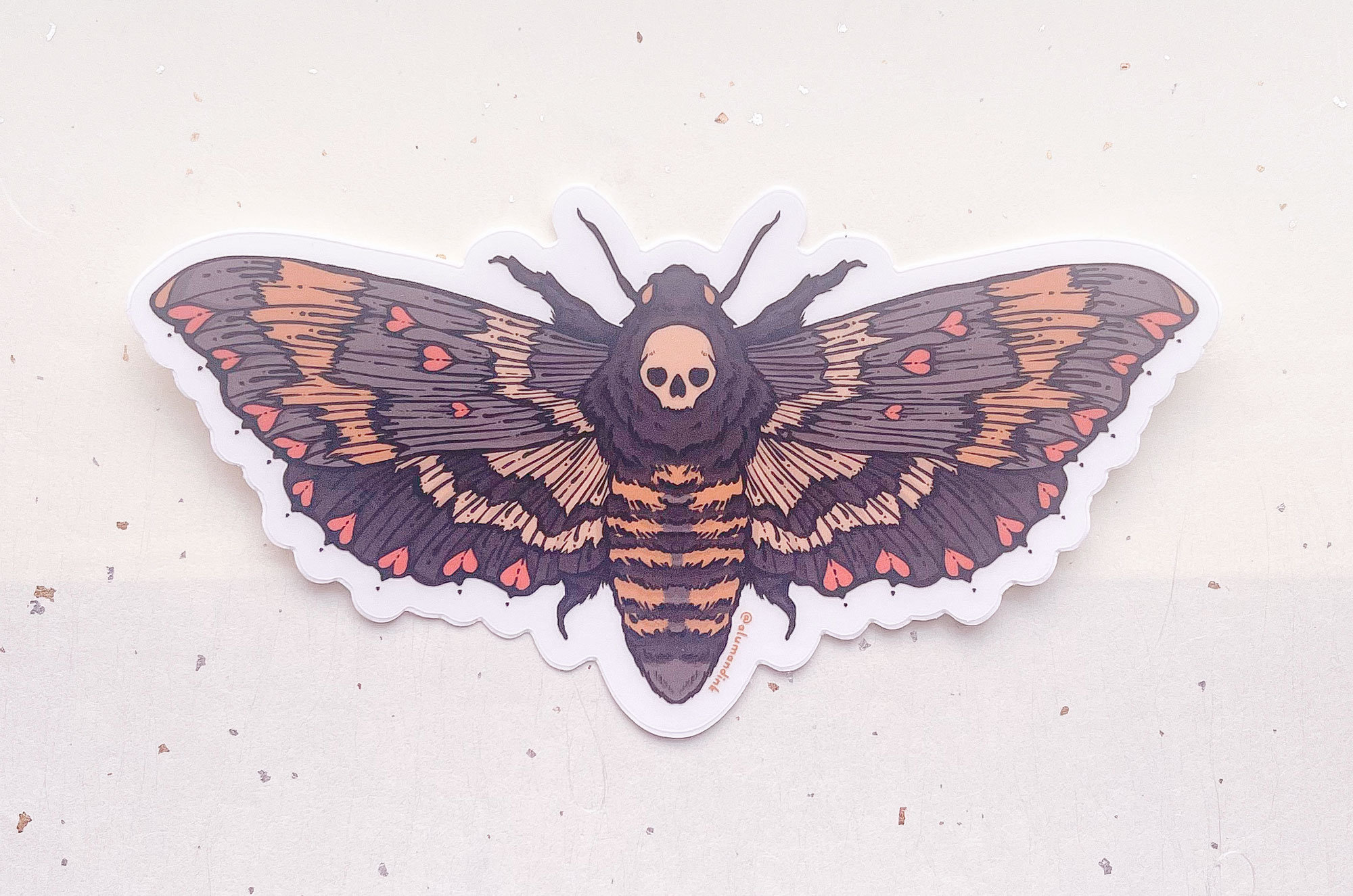 Love and Death's Head Moth Clear Vinyl Sticker - Etsy