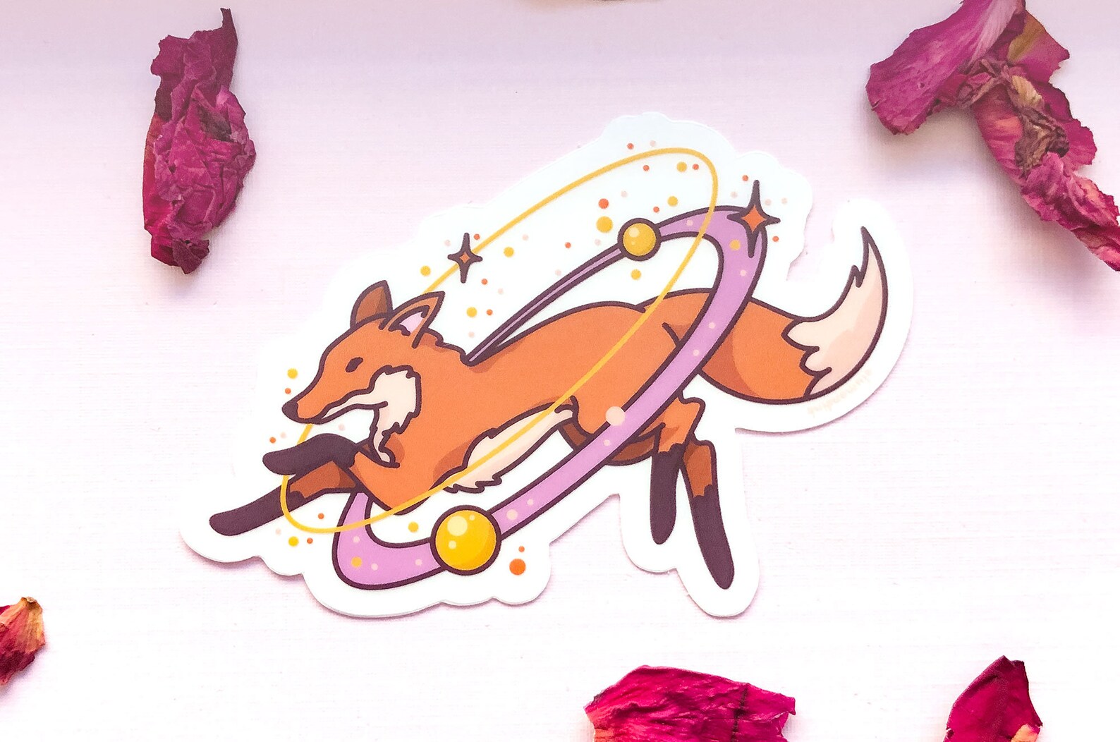 Cosmic Fox Clear Vinyl Sticker - Etsy
