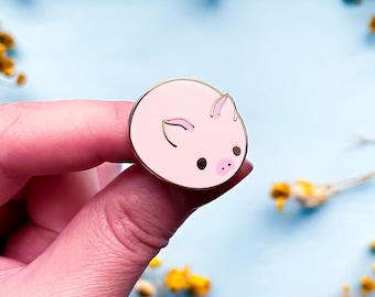 Cartoon Pig Hard Enamel Pin Badge - Etsy