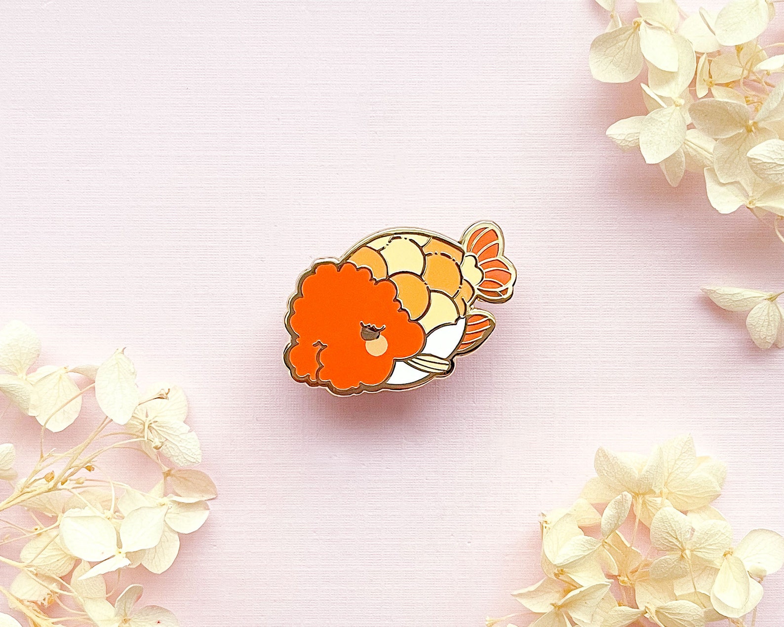 Chibi Ranchu Goldfish Enamel Pin - Etsy