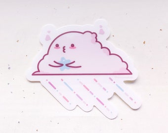 Butterfly Net Frog Clear Vinyl Sticker | Etsy