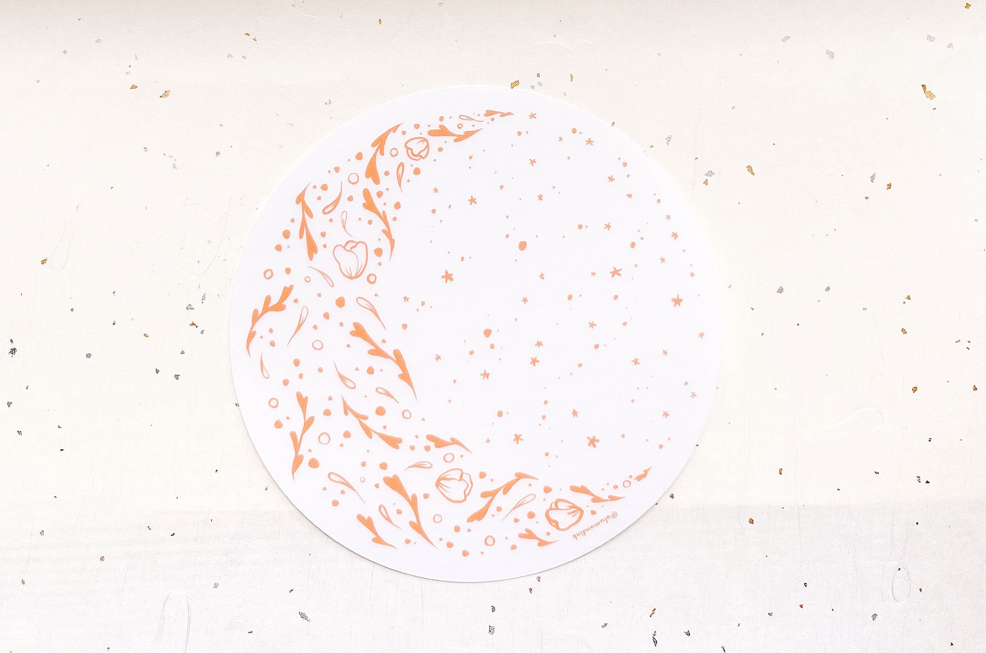 Floral Moon Clear Vinyl Sticker - Etsy