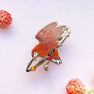 Cosmic Hawk Enamel Pin - Etsy