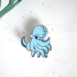 Chibi Octopus Enamel Pin - Etsy