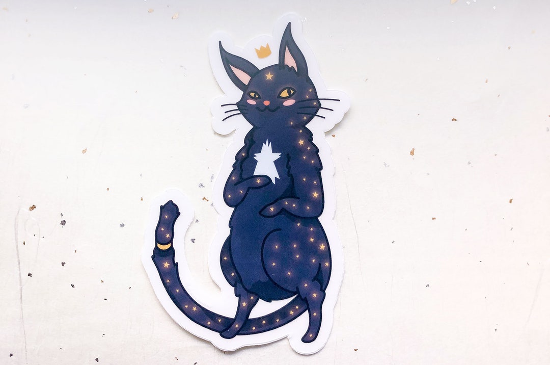 Cait Sith Clear Vinyl Sticker - Etsy