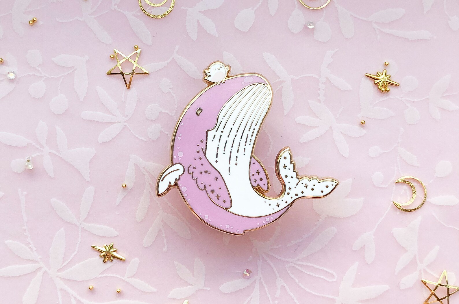 Flying Whale Enamel Pin | Etsy