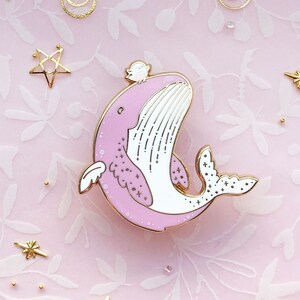 Flying Whale Enamel Pin - Etsy