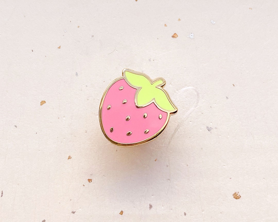 Mini Cute Strawberry Berry Fruit Enamel Pin - Etsy