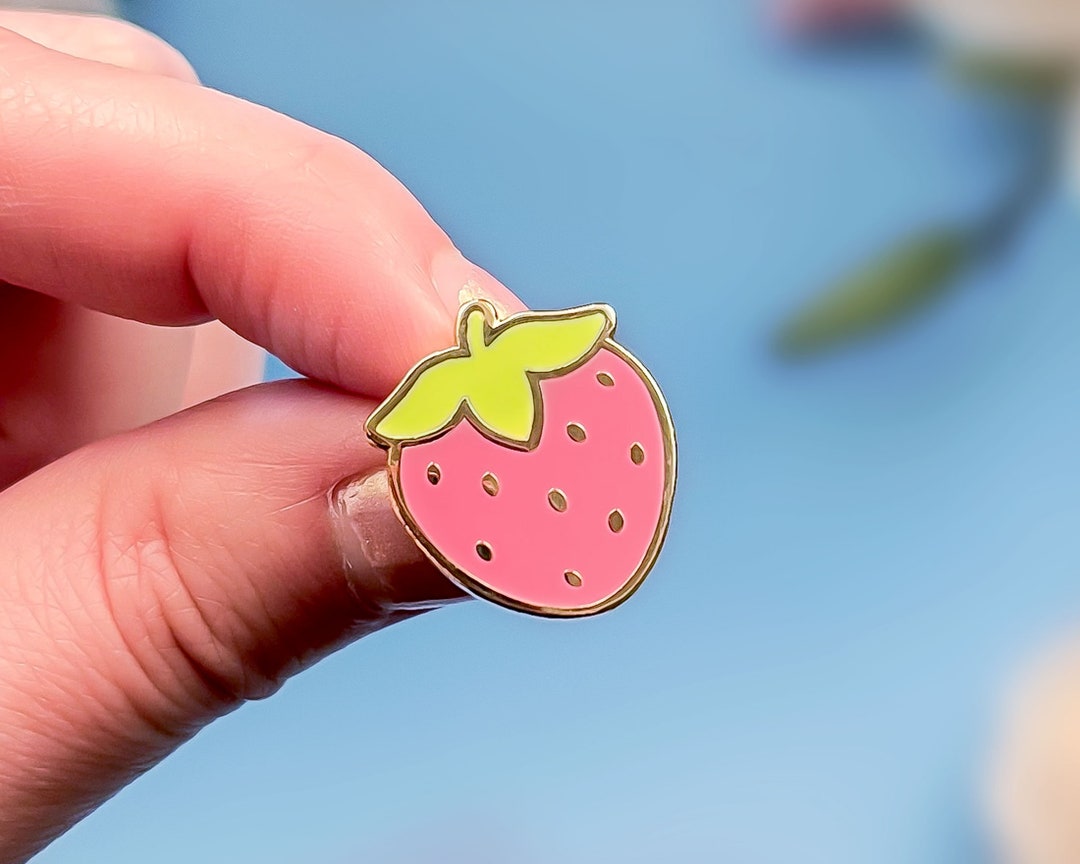 Mini Cute Strawberry Berry Fruit Enamel Pin - Etsy
