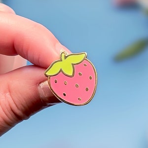 Mini Cute Strawberry Berry Fruit Enamel Pin - Etsy