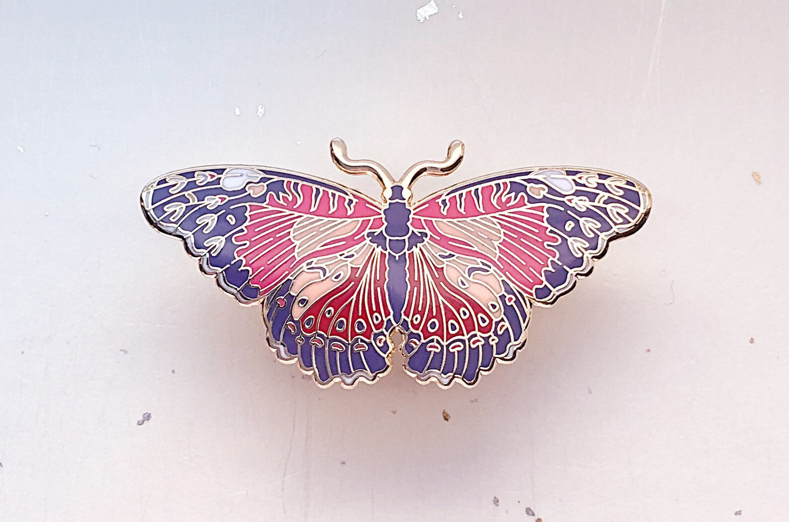 Red Lacewing Butterfly Enamel Pin - Etsy