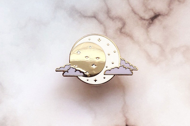 Moon Phase Enamel Pin | Etsy