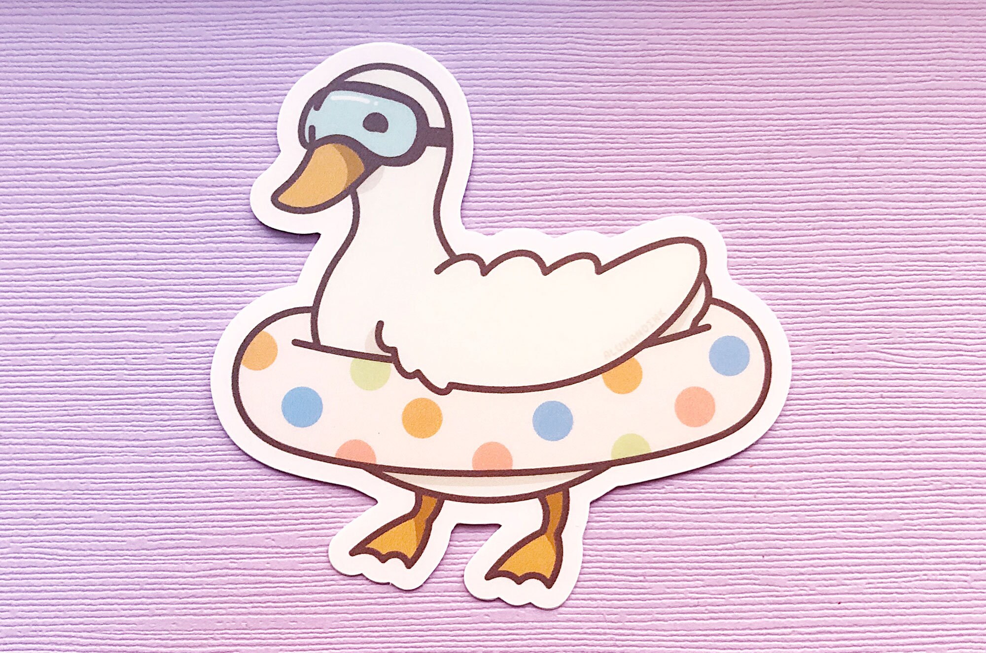 Duck Swimmer Clear Vinyl Sticker - Etsy