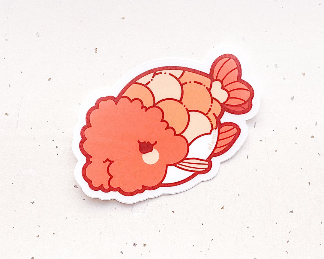 Cute Ranchu Goldfish Clear Vinyl Sticker - Etsy
