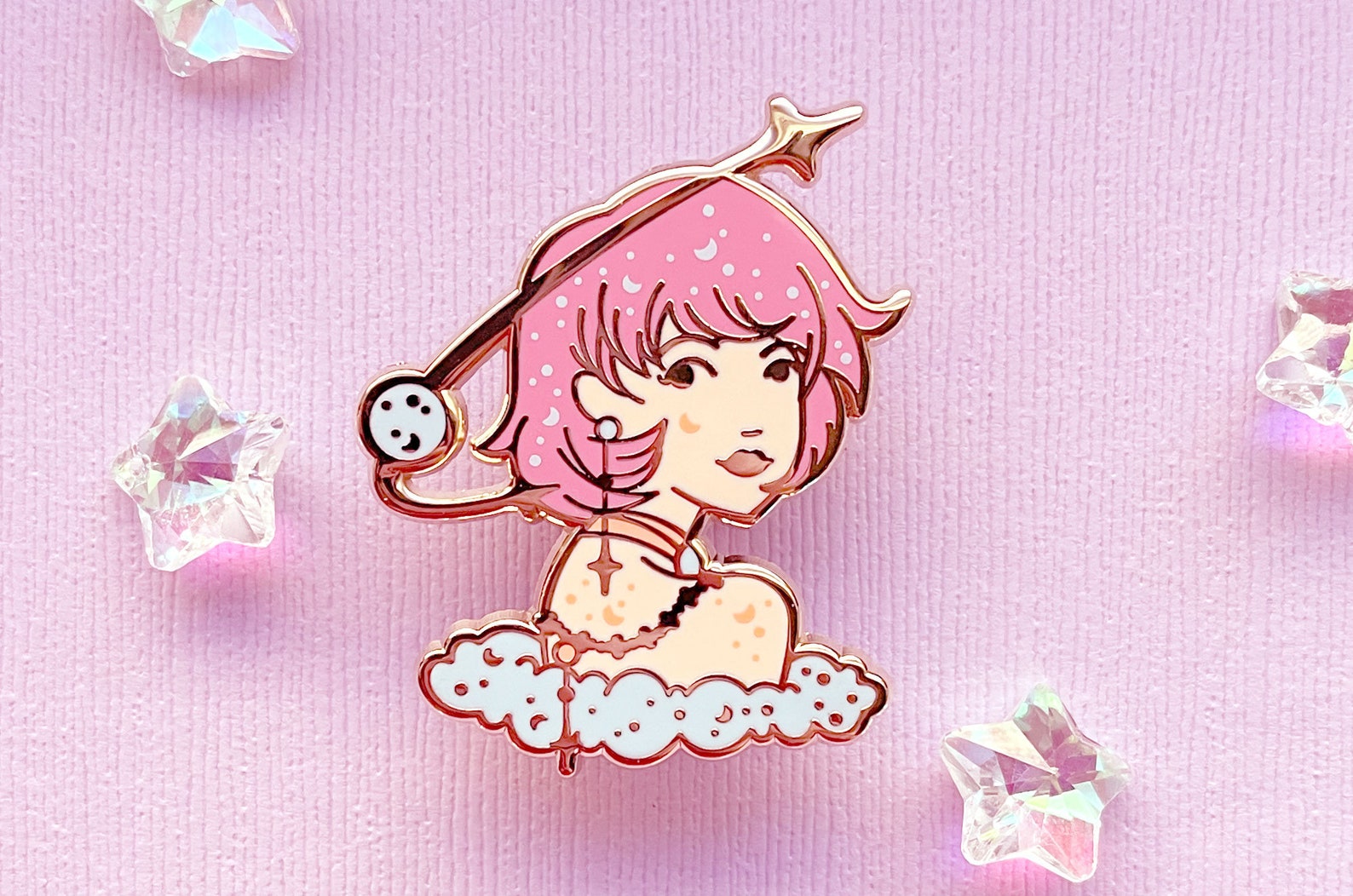 March Witch Aquamarine Enamel Pin - Etsy