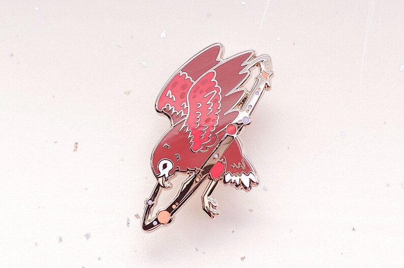 Cosmic Hawk Enamel Pin - Etsy