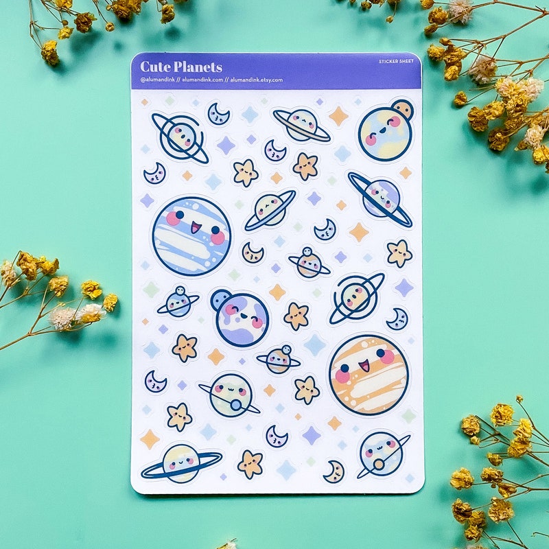 Clear Planet Stickers - Etsy