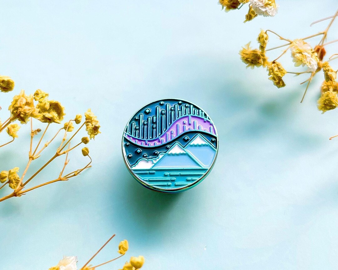 Aurora Borealis Duochrome Enamel Pin - Etsy