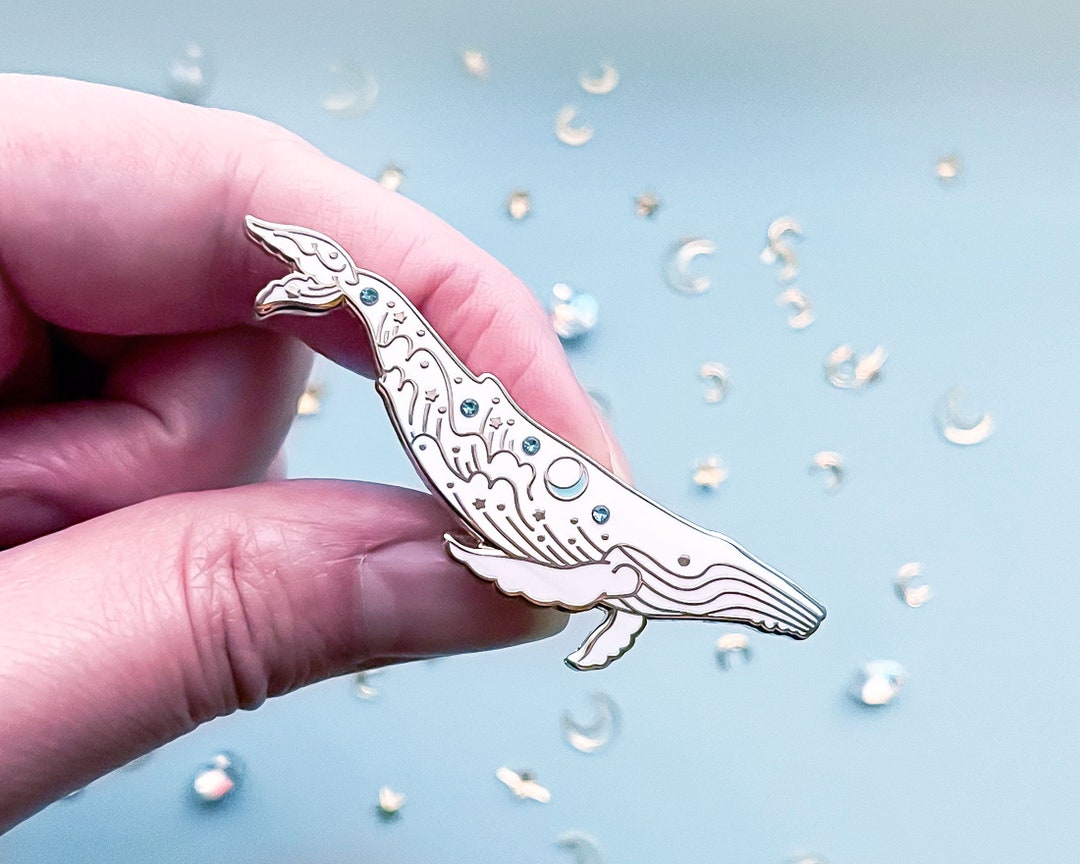 Star Surf Humpback Whale Enamel Pin (sea and Sky) - Etsy