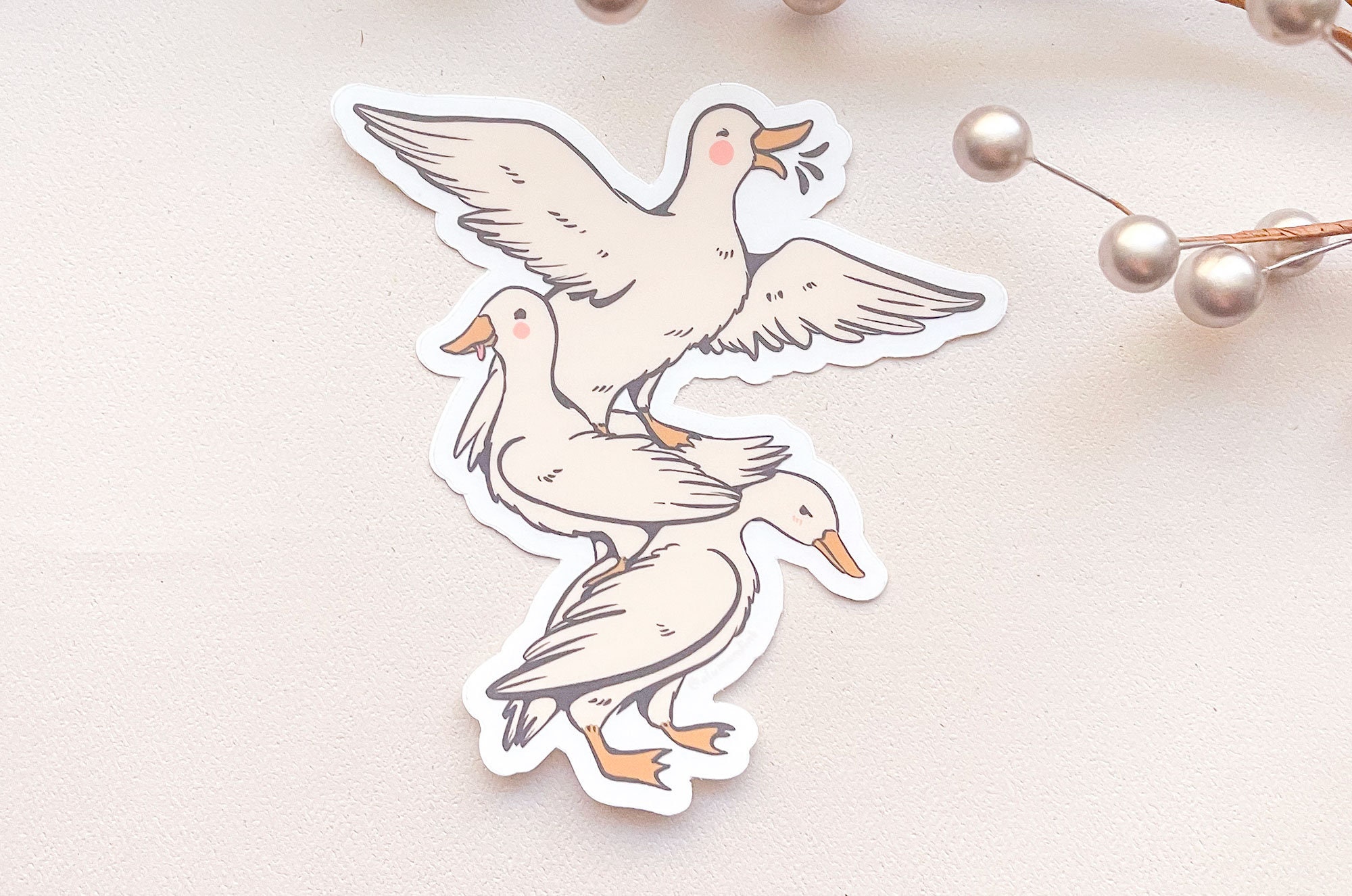 Quack Stack Ducks Clear Vinyl Sticker - Etsy