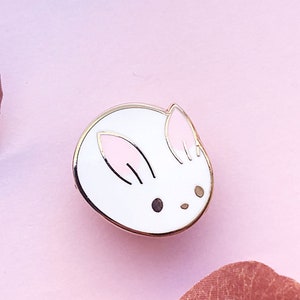 Bunny Bun Enamel Pin - Etsy