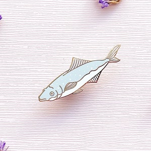 Alarmed Fish Enamel Pin - Etsy