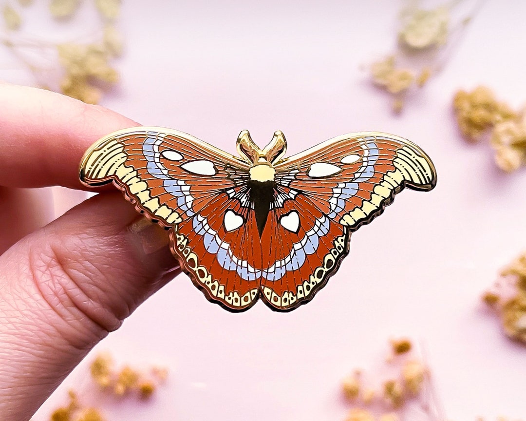 Atlas Moth Enamel Pin - Etsy