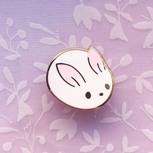 Bunny Bun Enamel Pin - Etsy