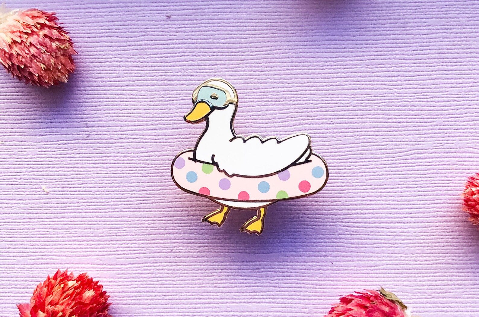 Duck Swimmer Enamel Pin | Etsy