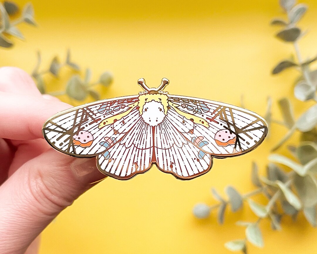 Baorisa Hieroglyphica Moth Enamel Pin - Etsy