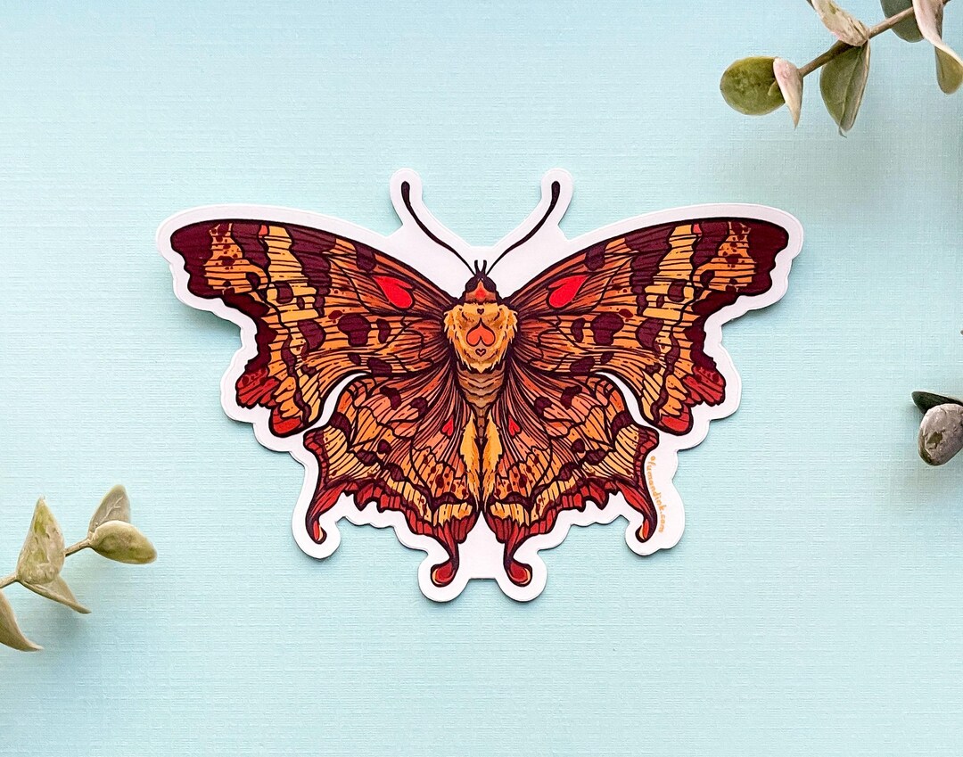 Comma Butterfly Clear Vinyl Sticker - Etsy