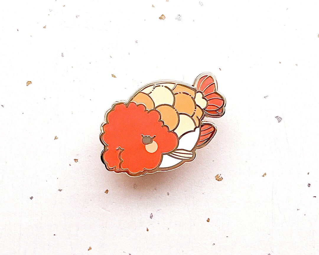 Chibi Ranchu Goldfish Enamel Pin - Etsy