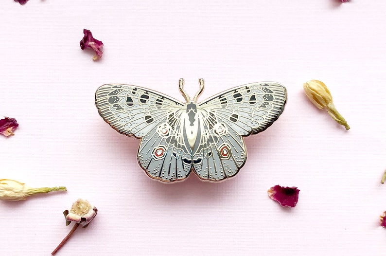 Mountain Apollo Butterfly Enamel Pin - Etsy