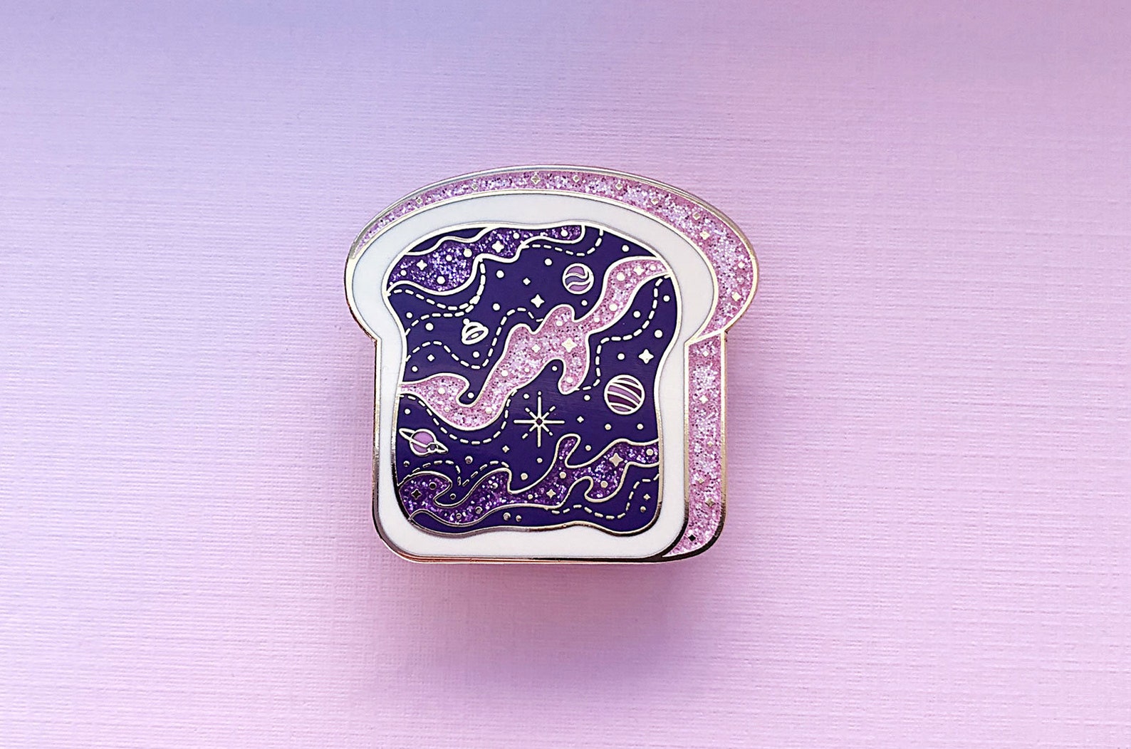 Space Toast Galaxy Enamel Pin - Etsy