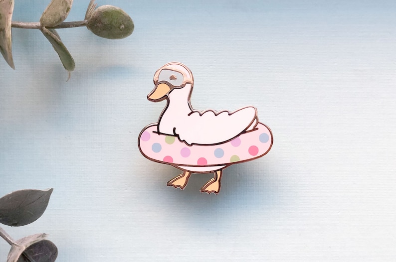Duck Swimmer Enamel Pin | Etsy