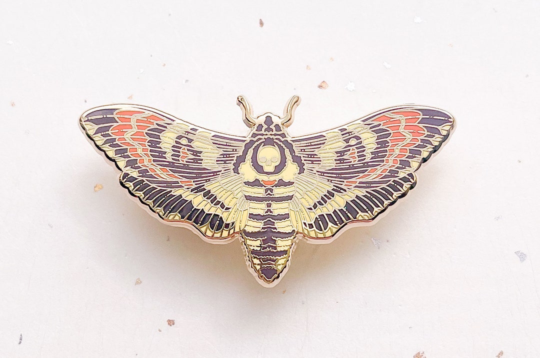 Death's Head Hawkmoth Enamel Pin - Etsy