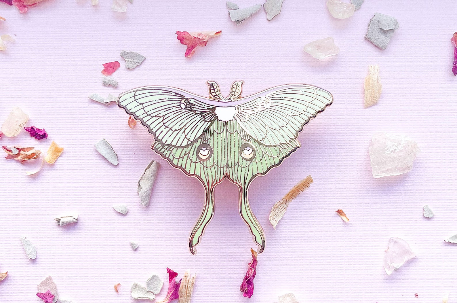 Luna Moth Enamel Pin - Etsy
